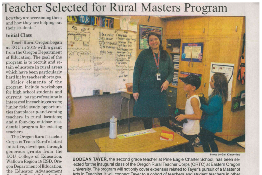 Oregon Rural Teacher Corps | Teach Rural Oregon at EOU