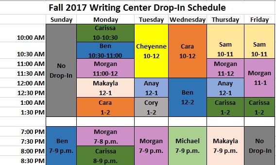 On-Campus Students | Writing Center